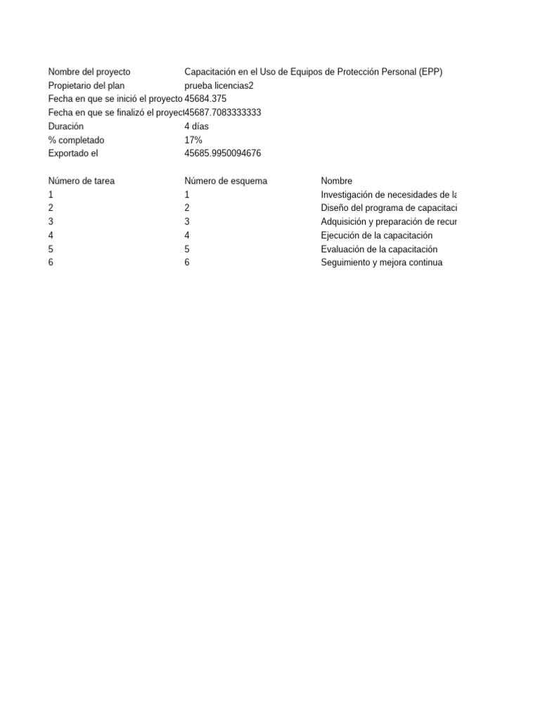 Capacitación en El Uso de Equipos de Protección Personal (EPP) | PDF