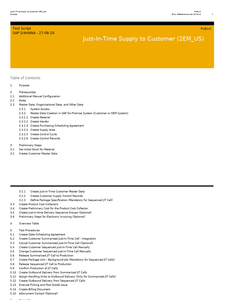 2em S4hana2020 BPD en Us | PDF | Lean Manufacturing | Specification (Technical Standard)
