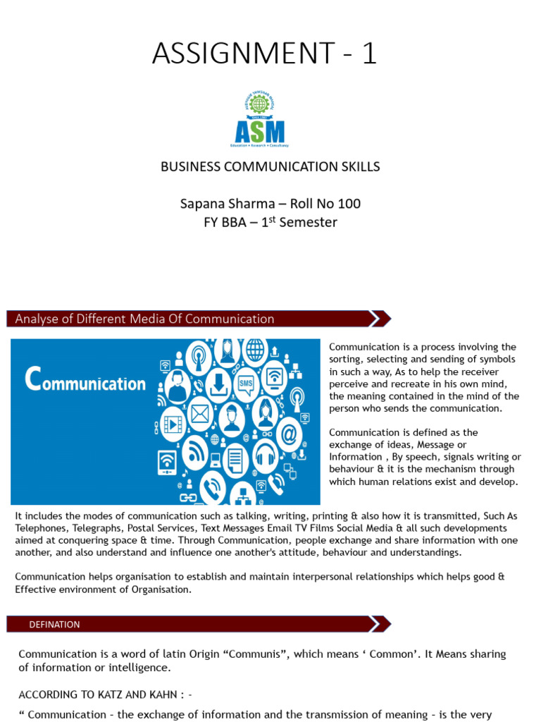 Business Communication Assignment - 1 | PDF | Fax | Voicemail