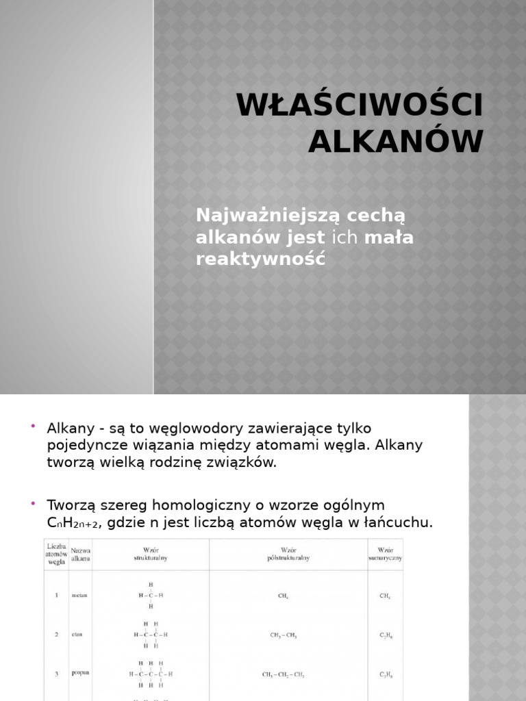 Alkany | PDF