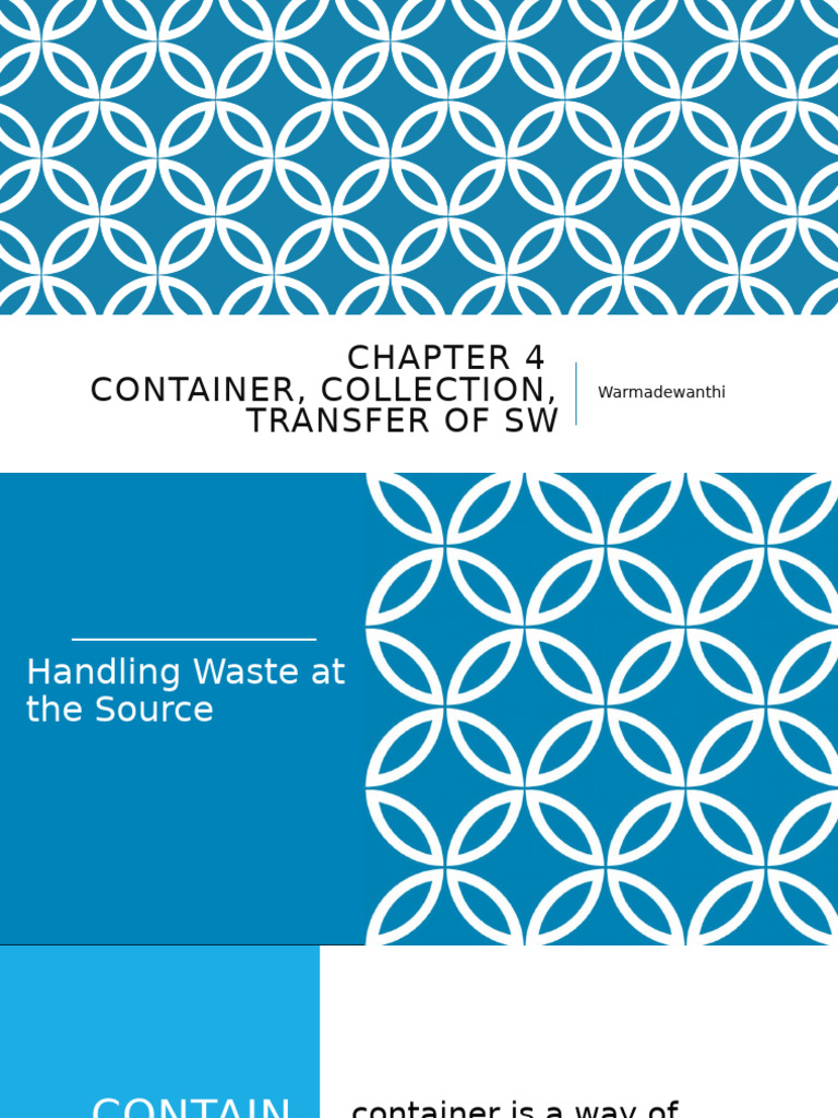 Chapter 5 - 6 Container, Collection System SW HCMUT | PDF | Municipal ...