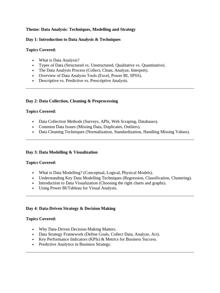 Data Analysis Techniques & Strategies Guide | PDF