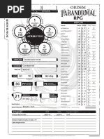 Ordem Paranormal - Ficha de Personagem Editável | PDF