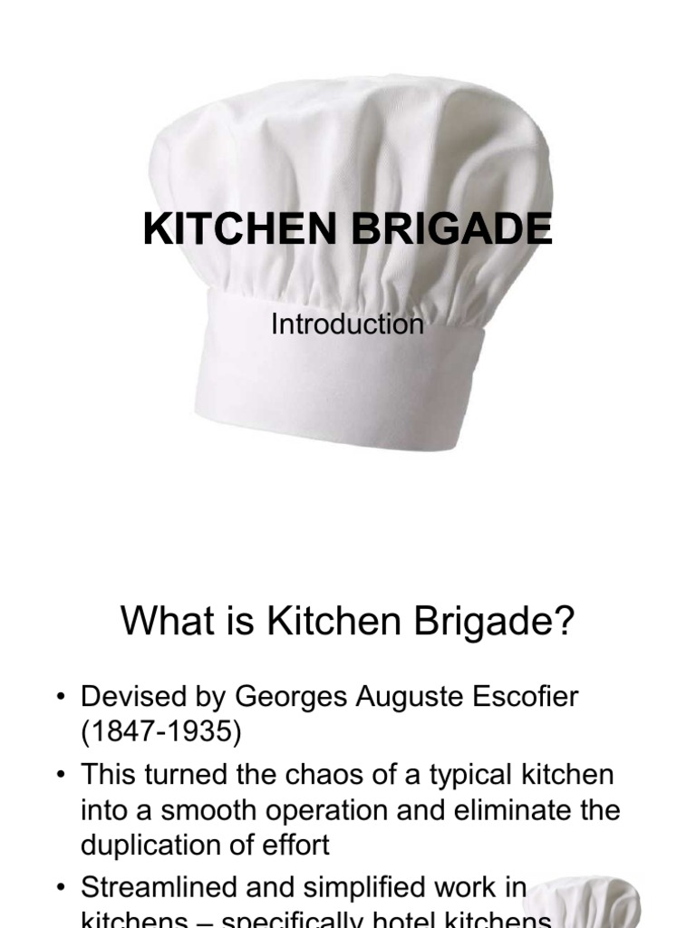 P1.2 - Introduction To Kitchen Brigade | PDF | Cooking, Food & Wine ...