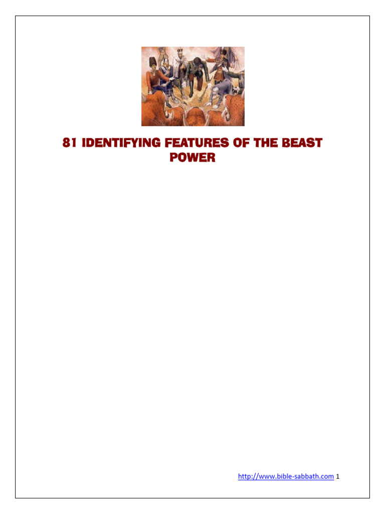 Identifying Features of the Beast Power | PDF | The Beast (Revelation ...