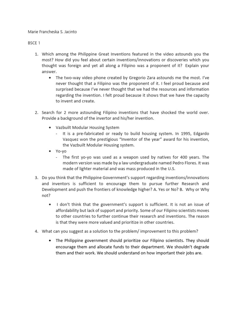 Inventions STS | PDF