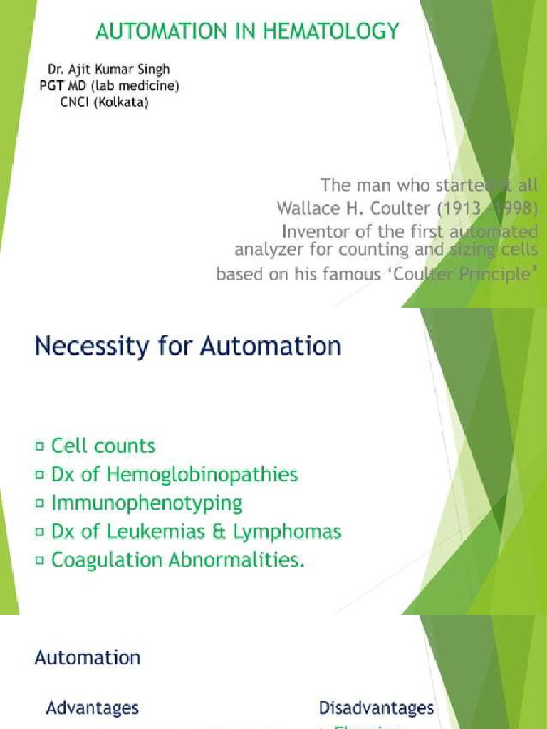 Automation in Hematology | PDF