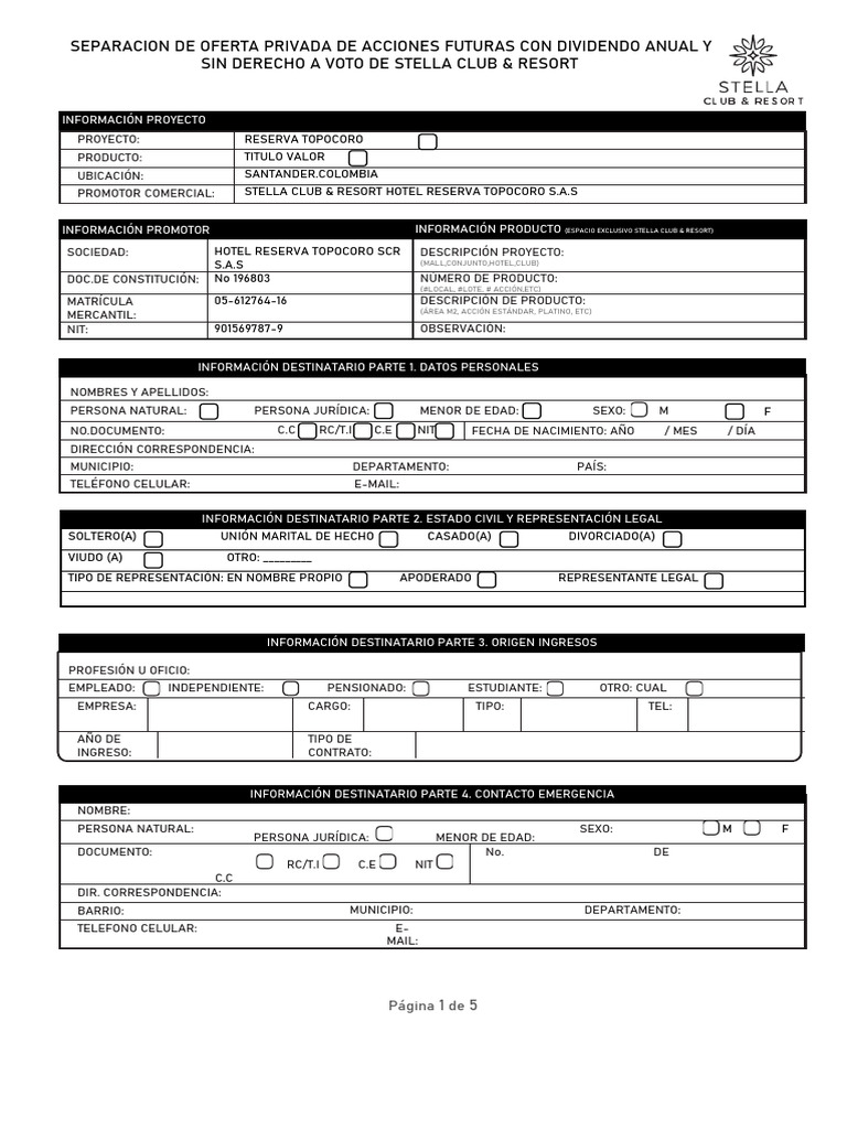 Separacion Topocoro Oferta Privada | PDF | Compartir (Finanzas) | Auditoría