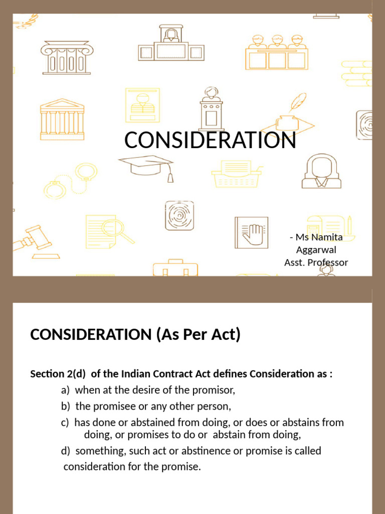 Consideration - Final | PDF | Consideration | Justice