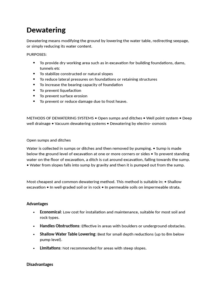Dewatering | PDF | Ion | Deep Foundation