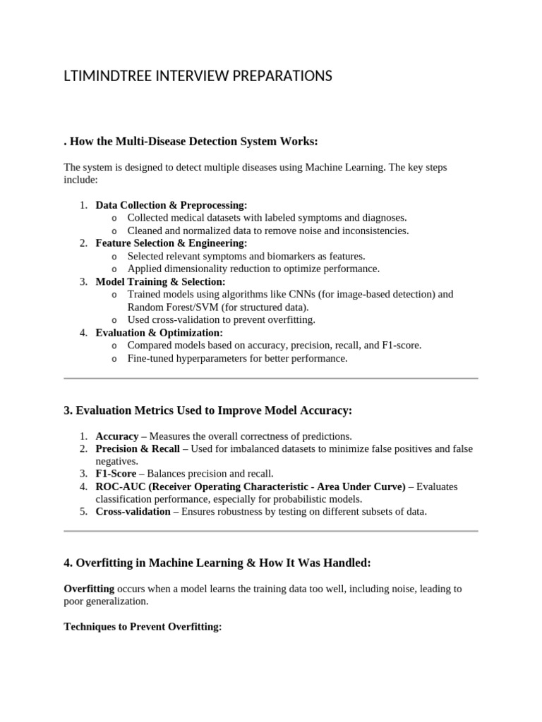Ltimindtree Interview Preparations | PDF | Machine Learning | Cross ...