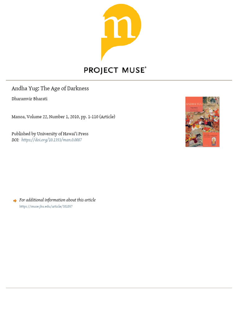 Andha Yug Translated by Alok Bhalla | PDF | Mahabharata