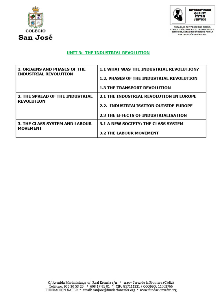 Unit 3 The Industrial Revolution | PDF | Industrial Revolution ...