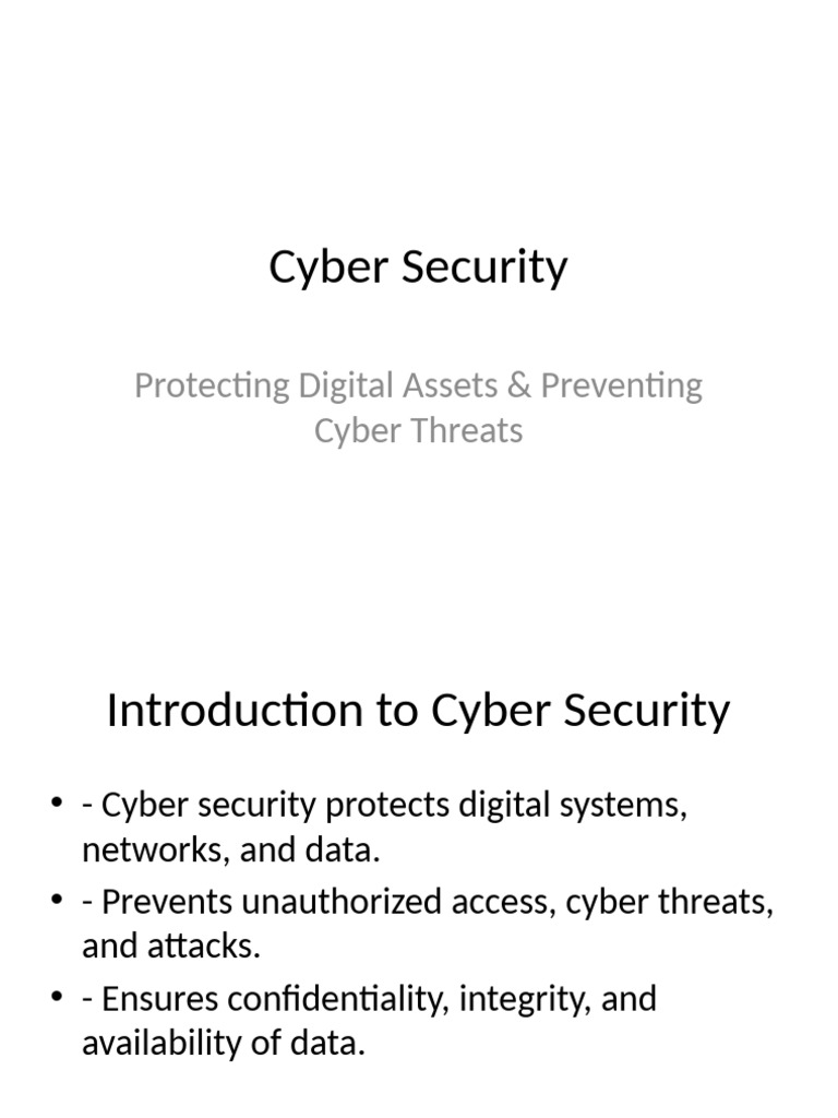 Cyber Security Basics Overview | PDF