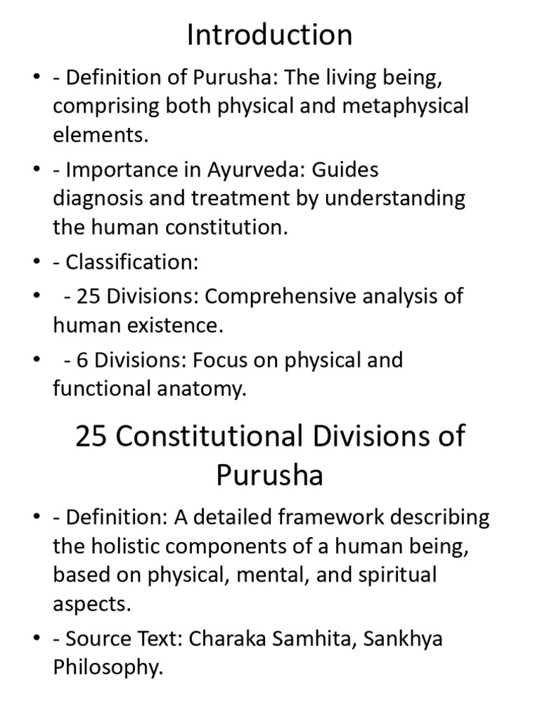 Constitutional Divisions of Purusha | PDF