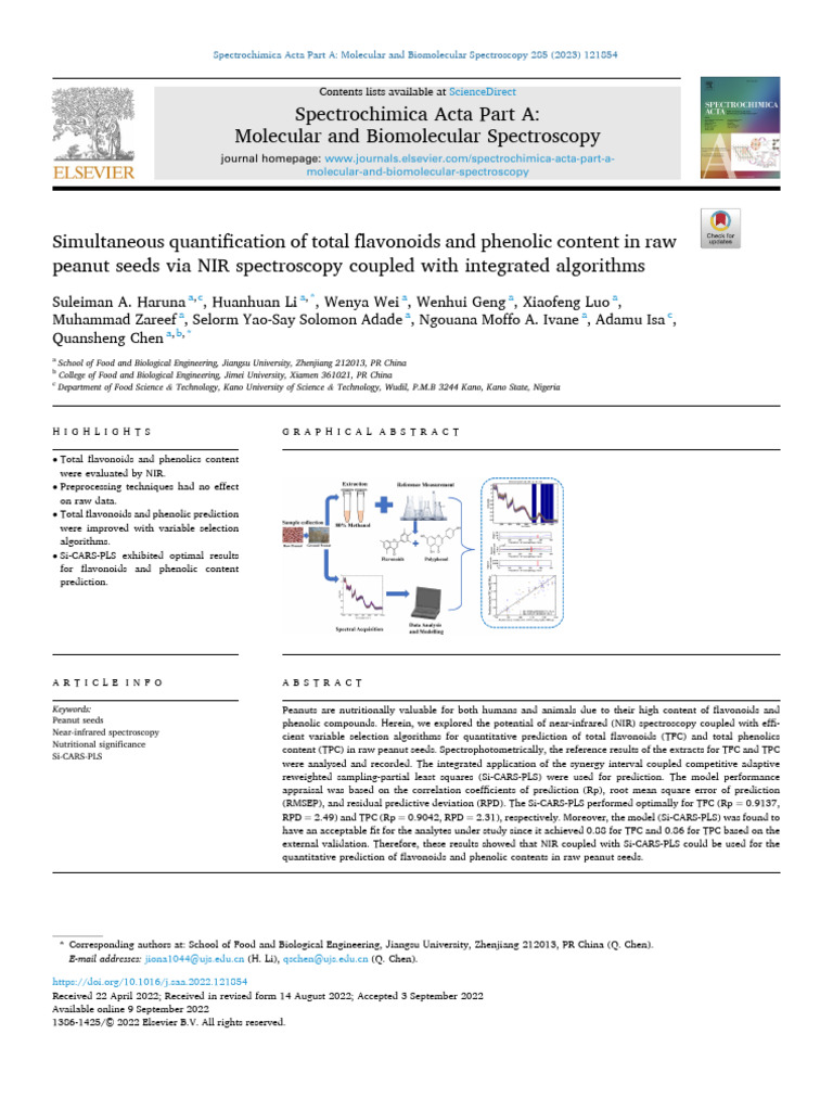 Quantification of Total Flavonoids - Composición 11 | PDF | Standard Deviation | Polyphenol