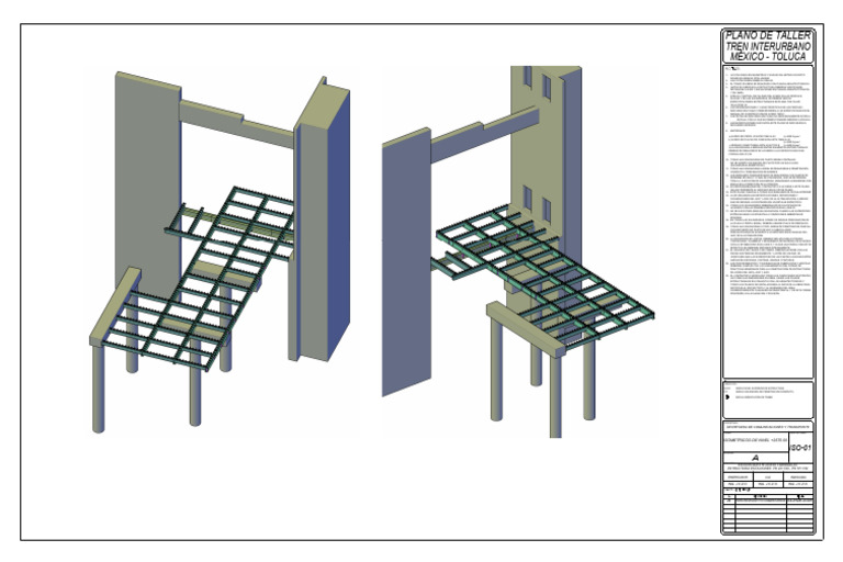 Plano de Taller: Estructura Tren México-Toluca | PDF | Soldadura ...