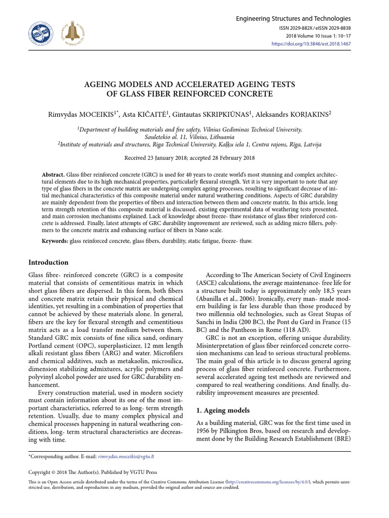 Ageing Models and Accelerated Ageing Tests of Glas | PDF | Concrete ...
