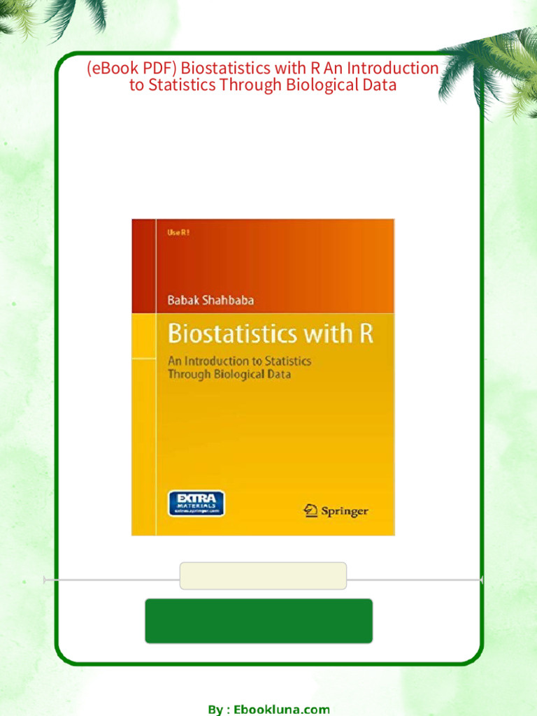(eBook PDF) Biostatistics with R An Introduction to Statistics Through Biological Data pdf ...