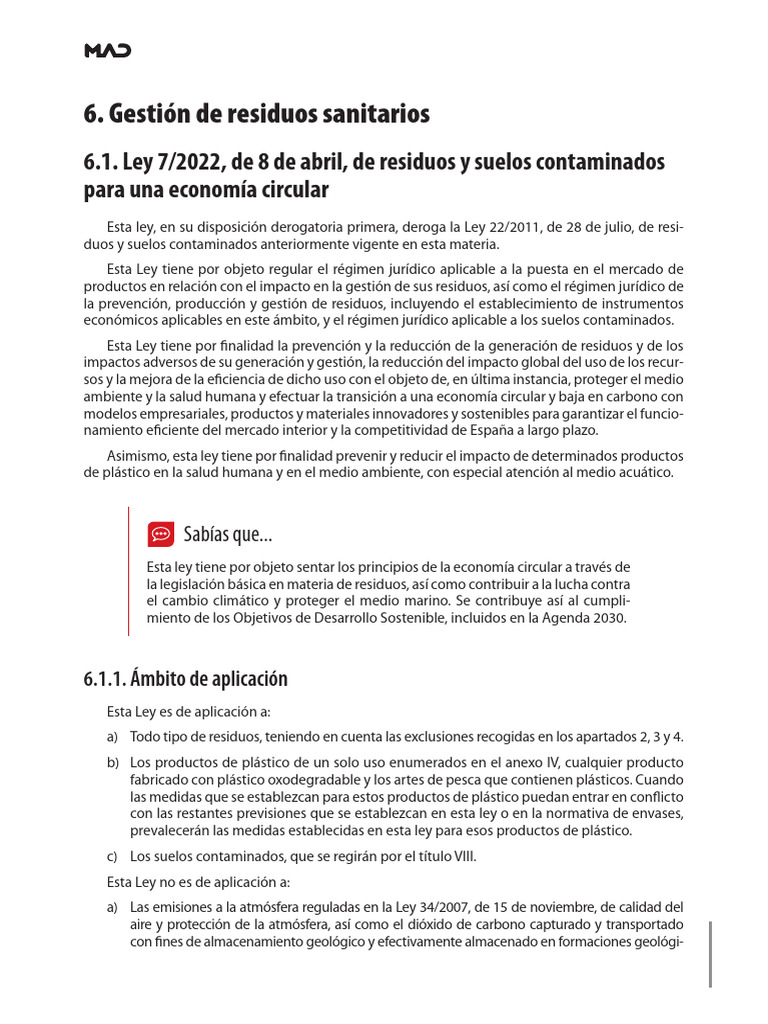 Ley 7-2022, Residuos | PDF | Residuos | Gestión de residuos