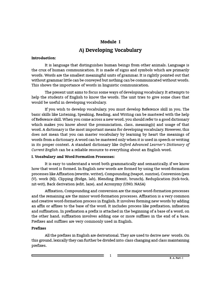 B.A. I Compulsory English Text | PDF | Grammatical Tense | Grammatical Number