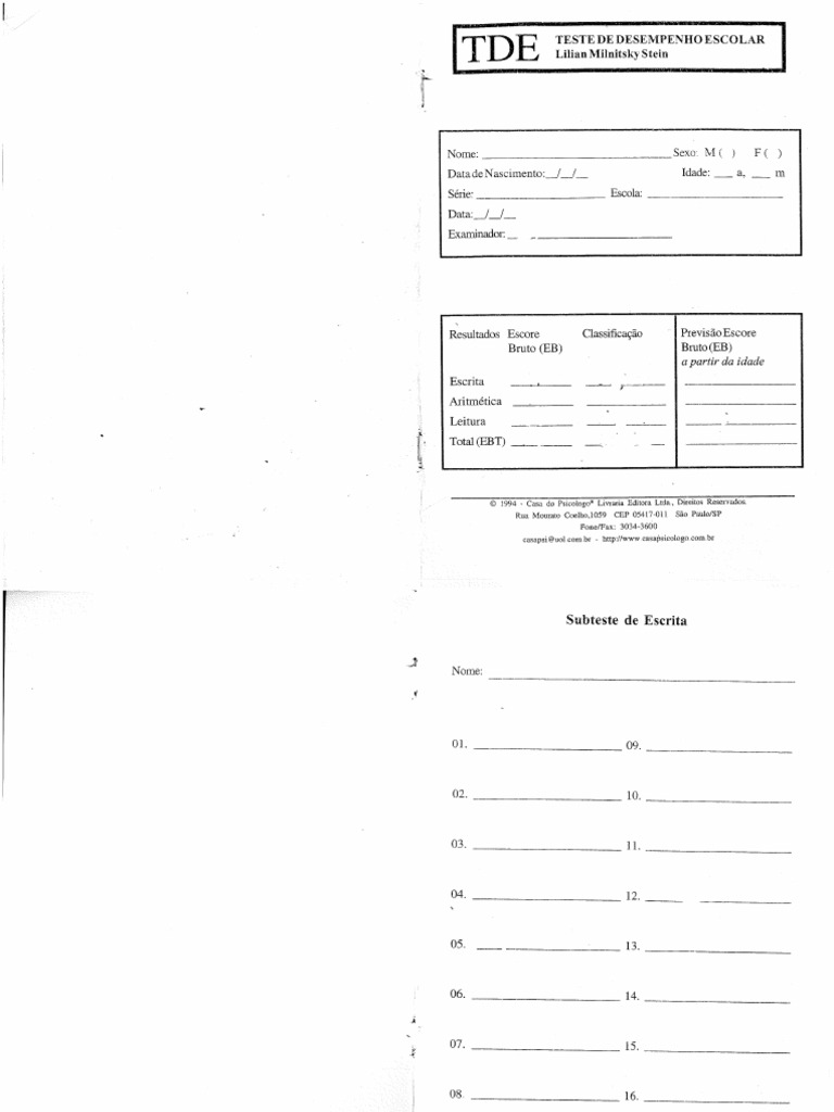 Tde - Protocolo | PDF