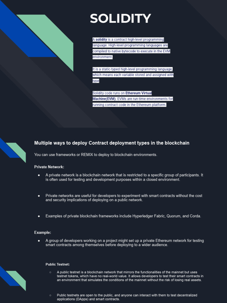 SOLIDITY | PDF | Scope (Computer Science) | Data Type