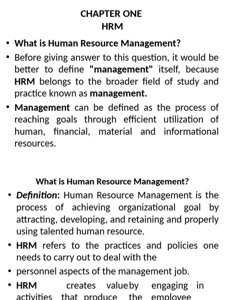 (Hrm) Short Notes | PDF | Human Resource Management | Performance Appraisal