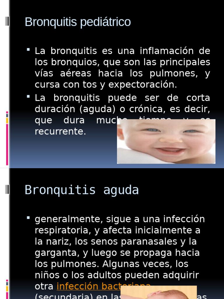 Bronquitis Aguda en Niños: Síntomas y Tratamiento | PDF | Bronquitis | Tos