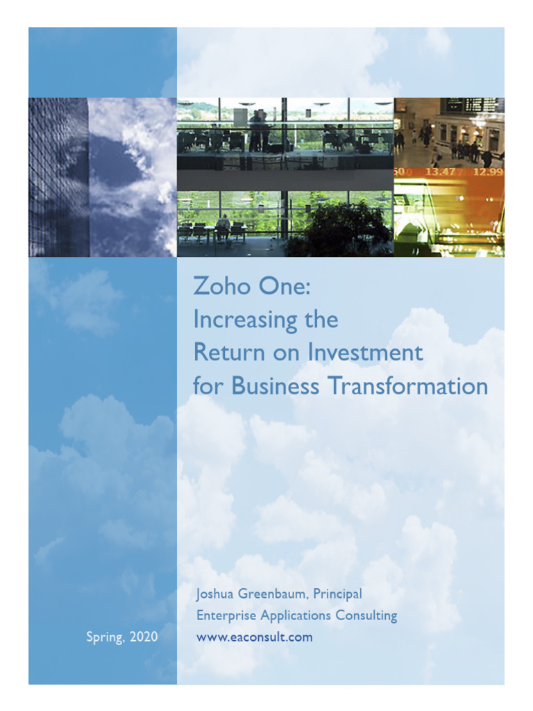 Zoho | PDF | Customer Relationship Management | Enterprise Resource ...
