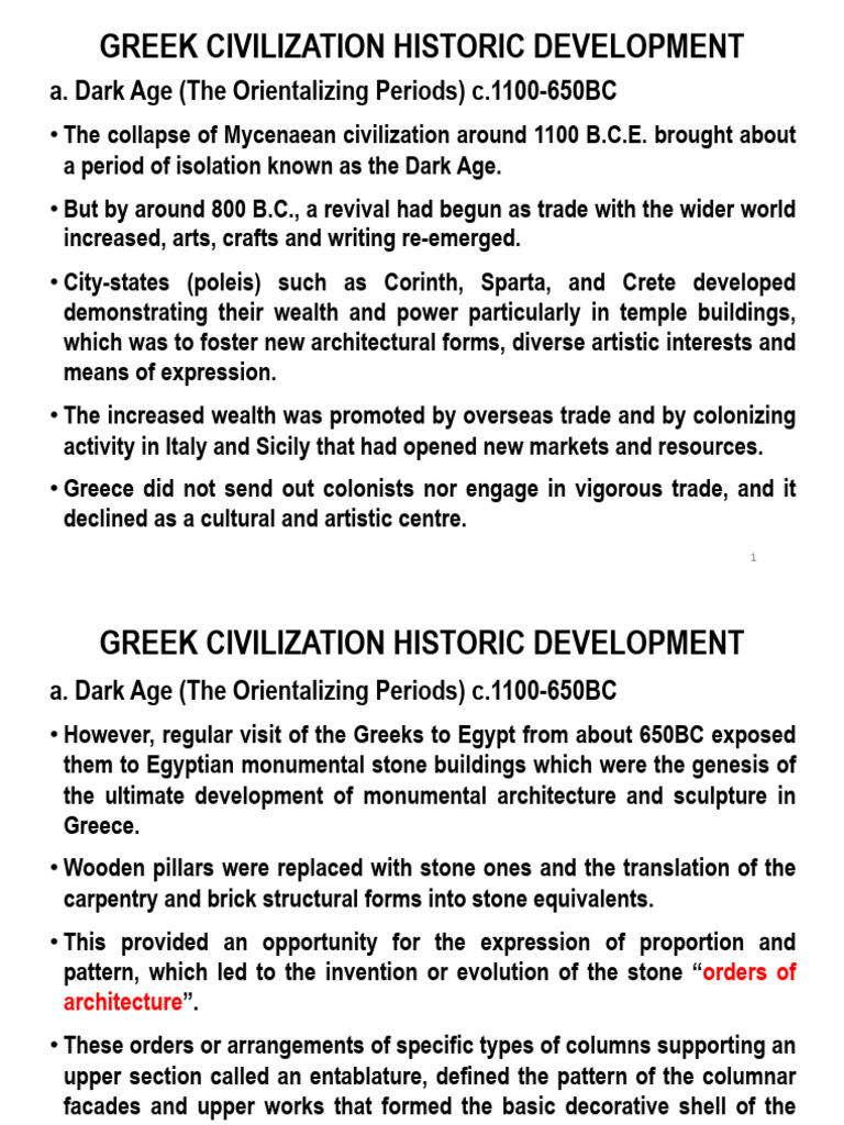 ARC231-Week 6 - Greek Arch - Intro + Arch Influences | PDF | Ancient Greece | Hellenistic Period