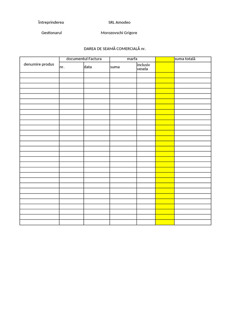Darea de Seama | PDF
