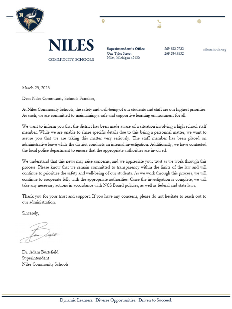 NCS Family Letter | PDF