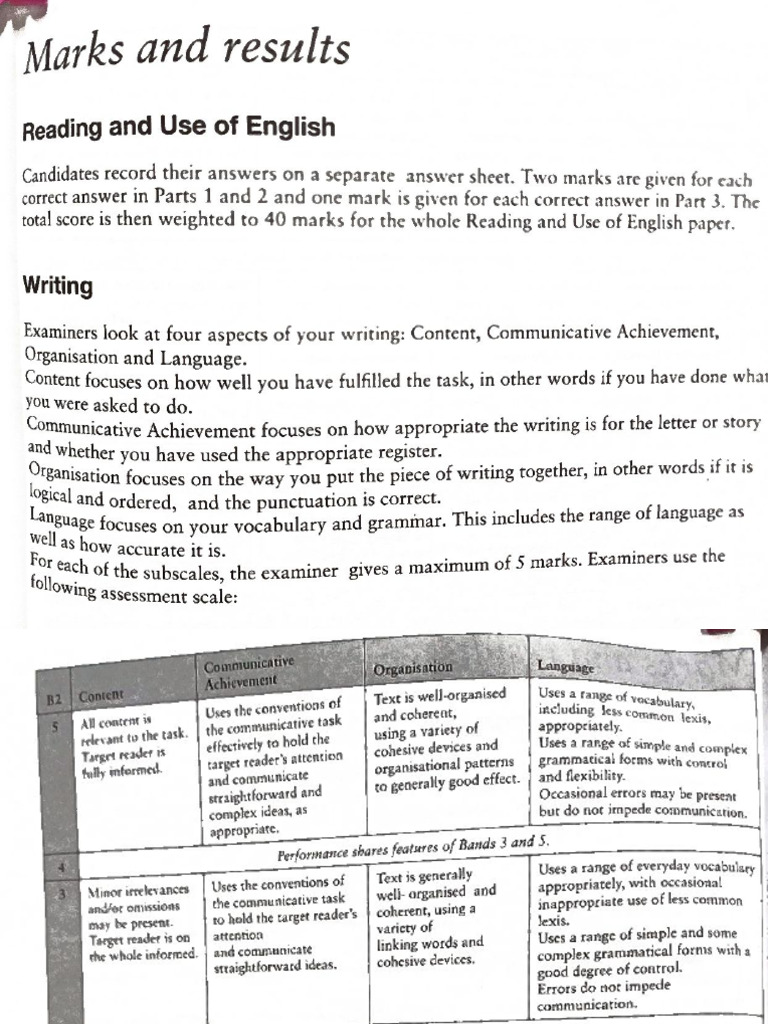 Writing Marks and Examples | PDF