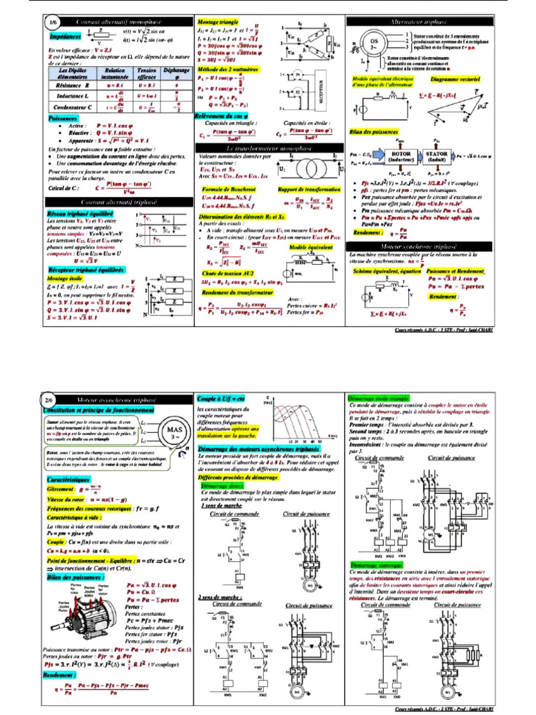 les formules électrotechnique | PDF