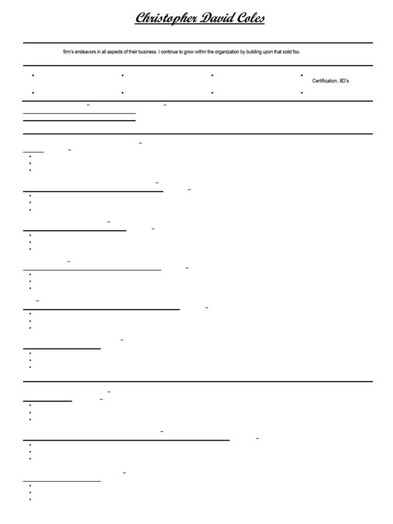 1.1 CHRIS D. COLES CV-Resume | PDF | Technical Drawing | Computer Aided Design