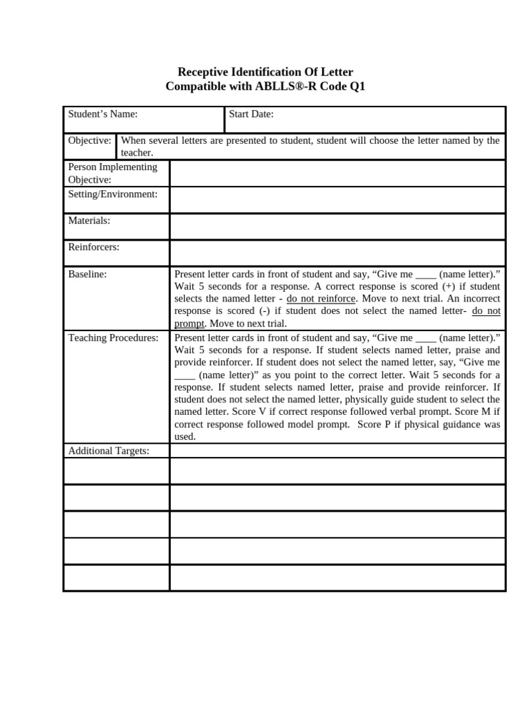 Letter Identification Assessment Guide | PDF