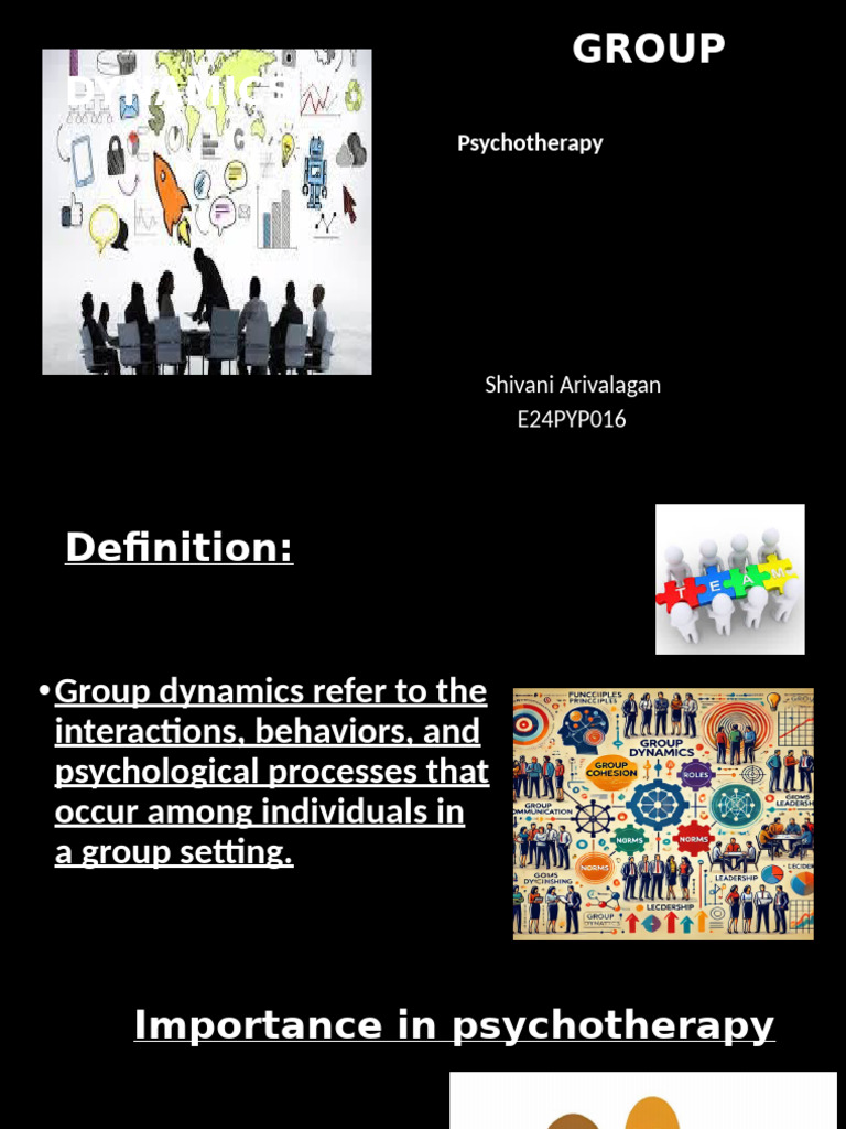 Group Dynamics: Psychotherapy | PDF | Psychotherapy | Group Psychotherapy