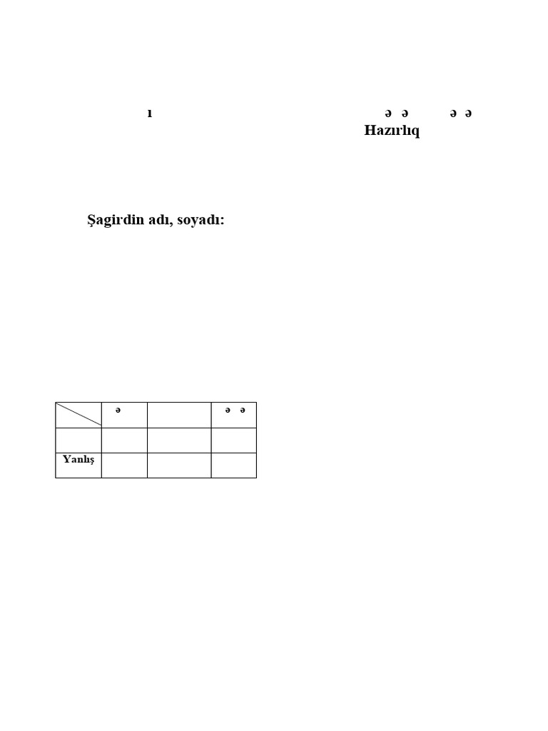 6 Sinif Monitorinq Sınaq 2024 | PDF