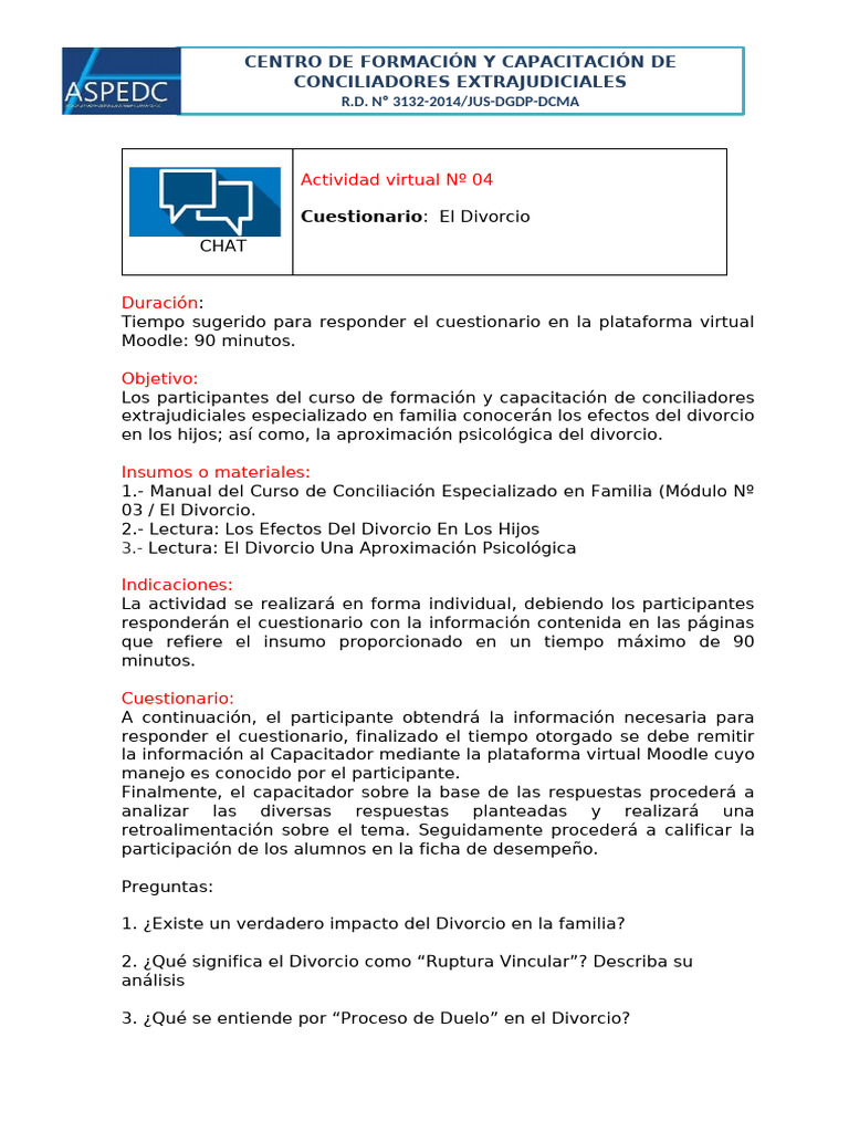 Efectos del Divorcio en los Hijos | PDF | Dolor | Divorcio