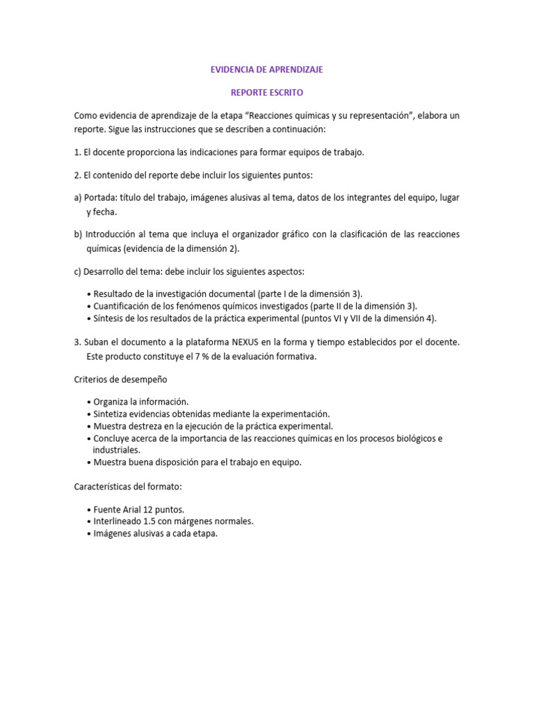 EVIDENCIA DE APRENDIZAJE 1. Reporte Escrito | PDF