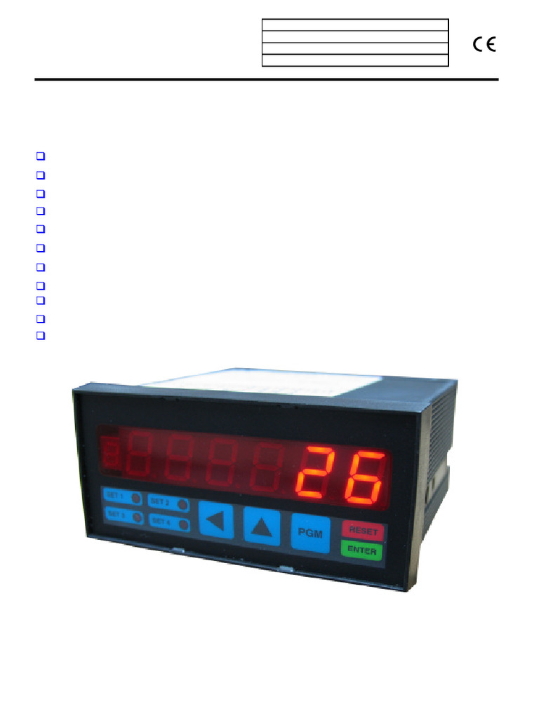 Pulse Counter With Two Threshold Alarms | PDF | Relay | Power Supply