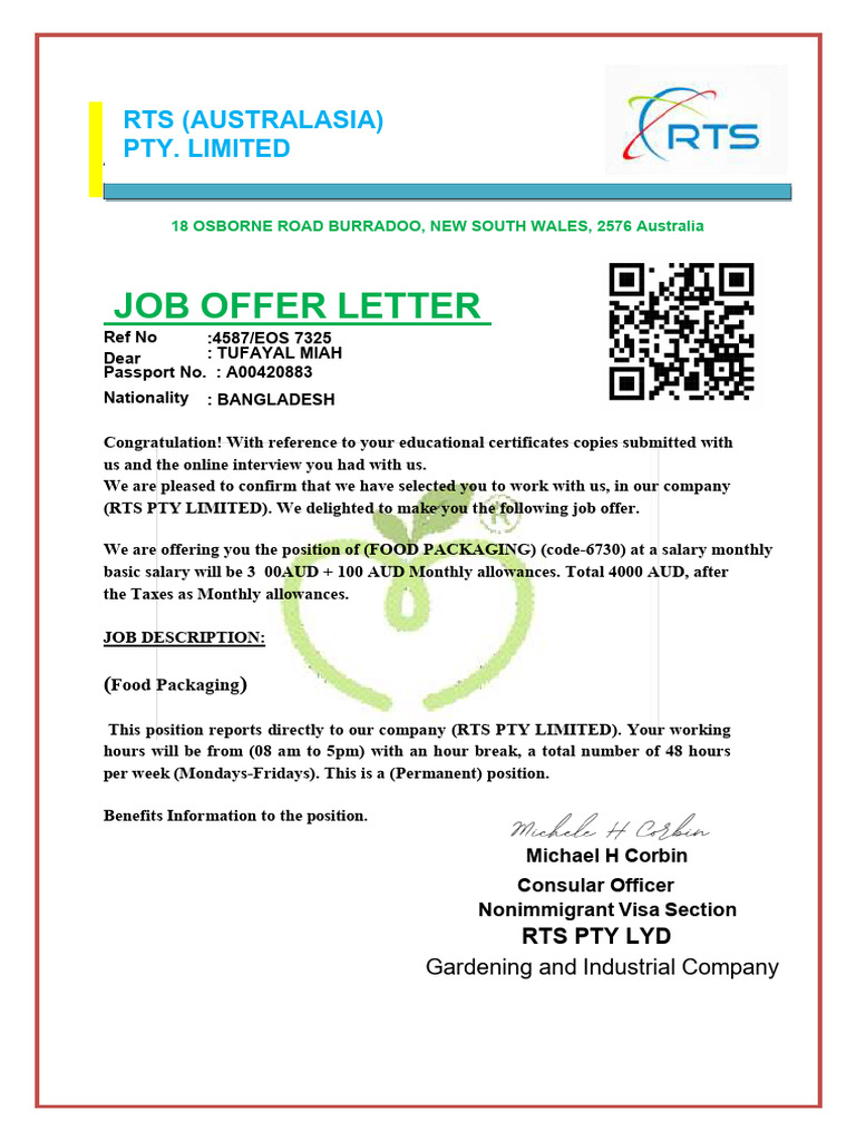 Job Letter PDF | PDF
