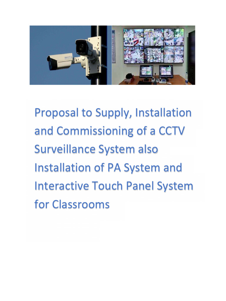 CCTV and Smart Systems Proposal | PDF | Closed Circuit Television ...