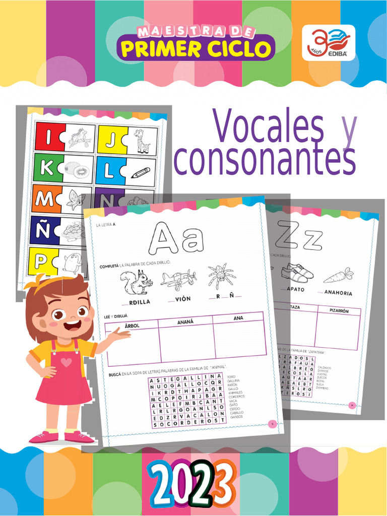 Vocales y Consonantes - PDF Versión 1 | PDF | Pollo | Aves de corral