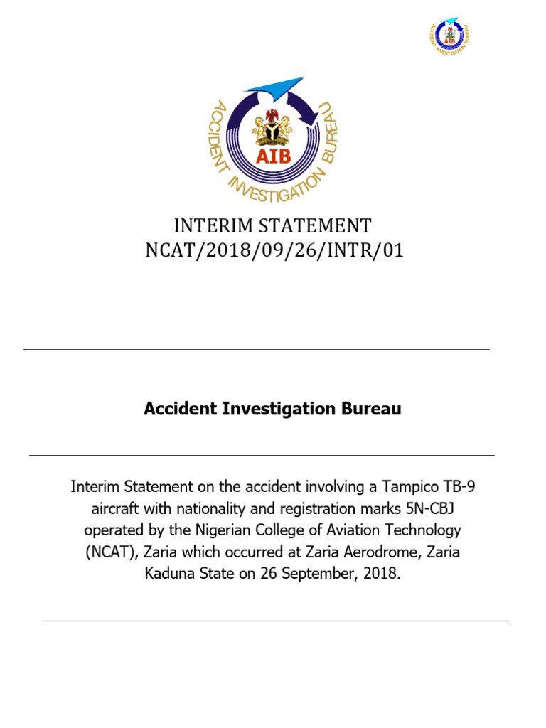 Interim Statement NCAT TB 9 5N CBJ Sept 2019 | PDF