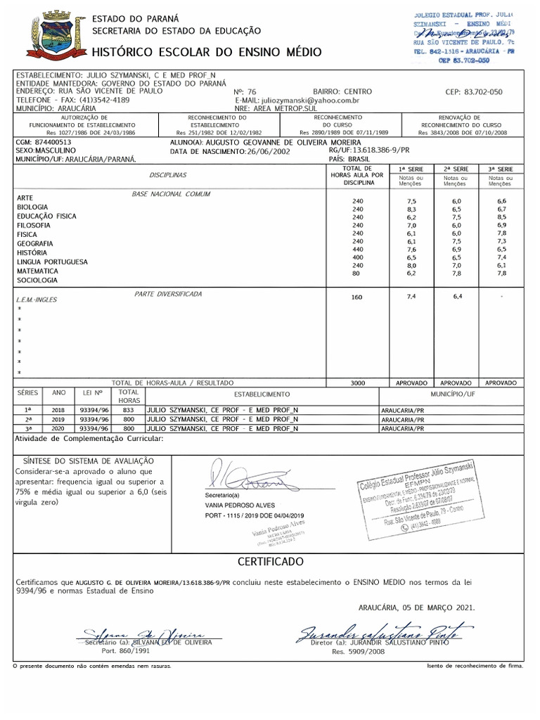 Augusto Geovanne 2 Grau | PDF