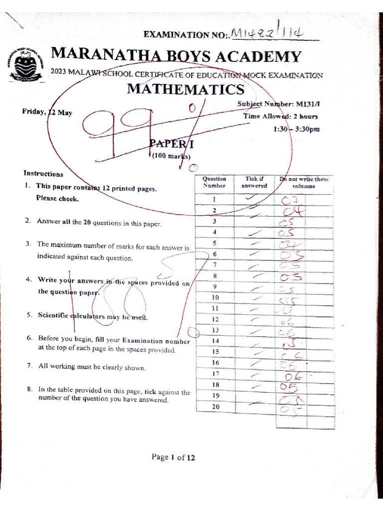 Mathematics p1 & p2 .. | PDF