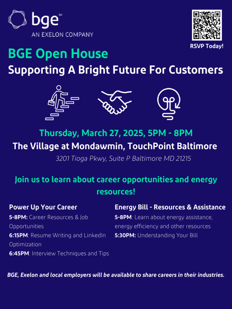 BGE Open House: Career & Energy Resources | PDF