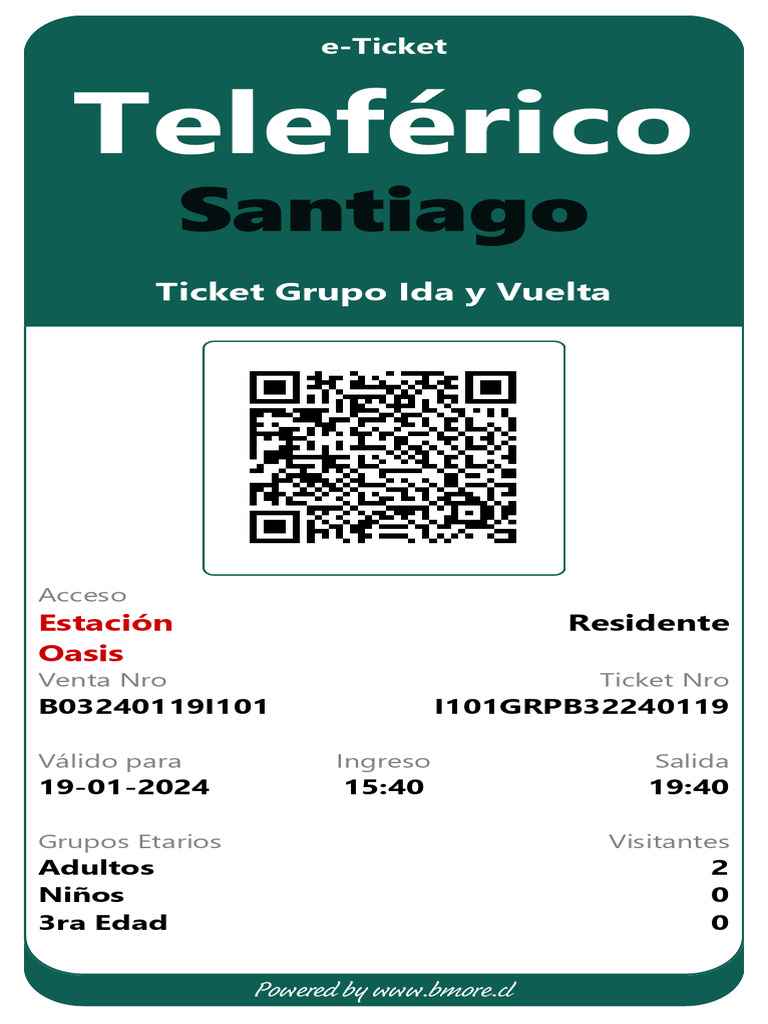 Ticket Teleférico | PDF